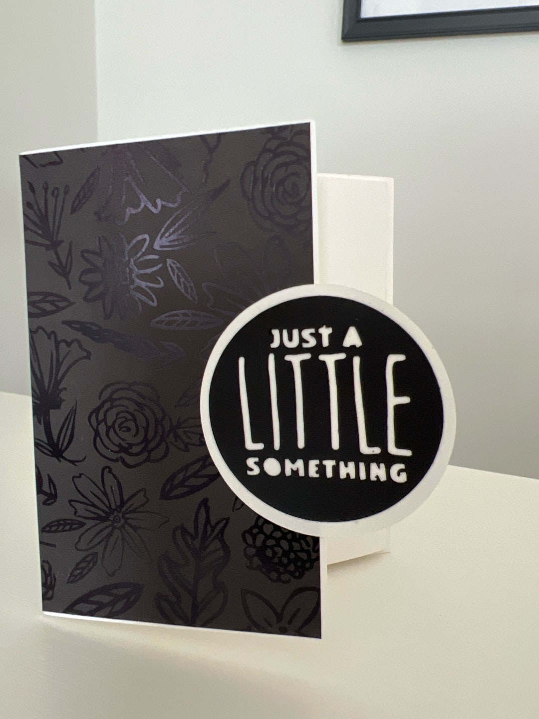 Just a Little Something Gift Card Holder Blank Greeting Card || Cute ...