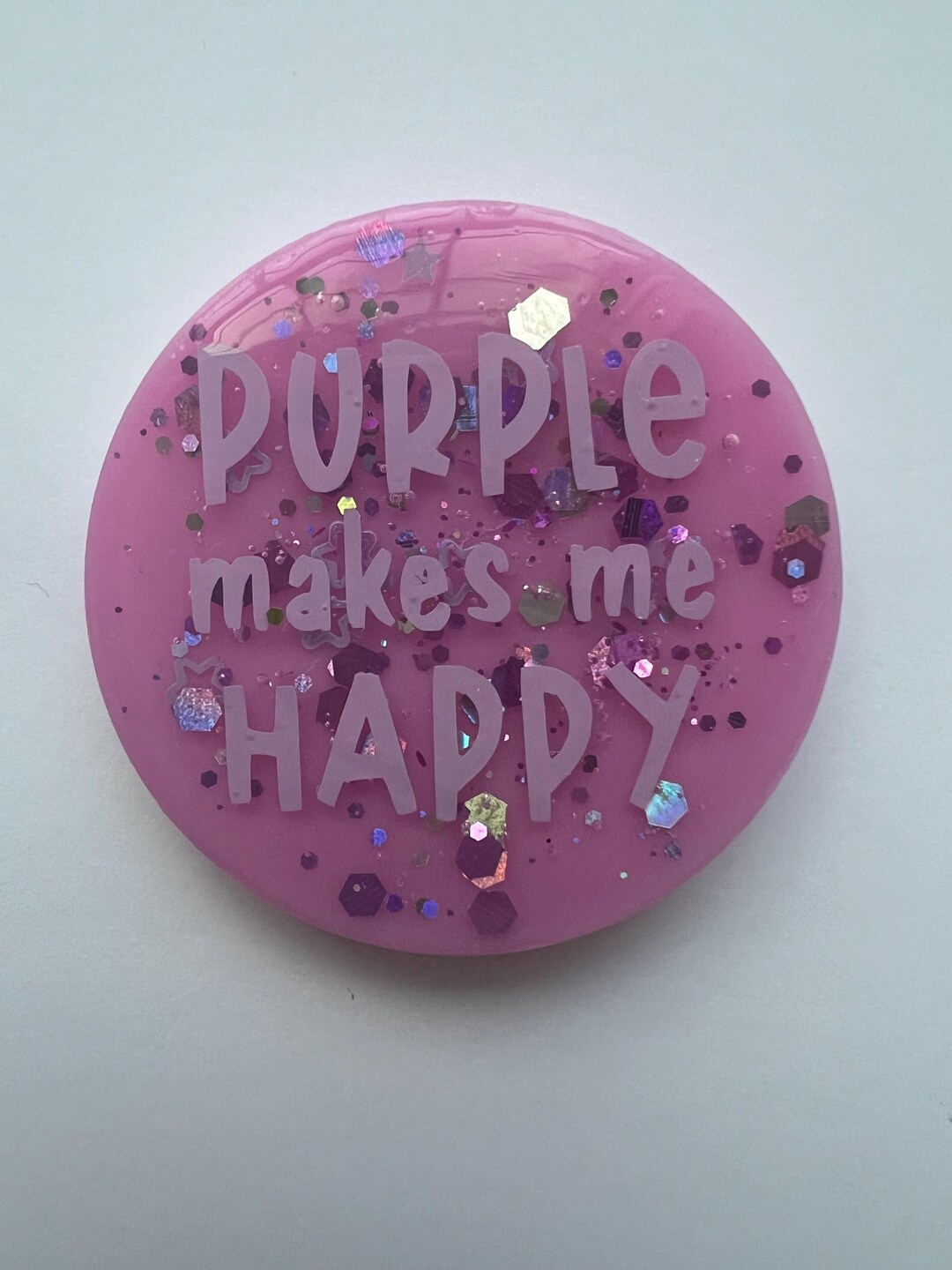 Purple Makes Me Happy Pin|| Pins and Badges|| Purple Gifts|| Purple ...
