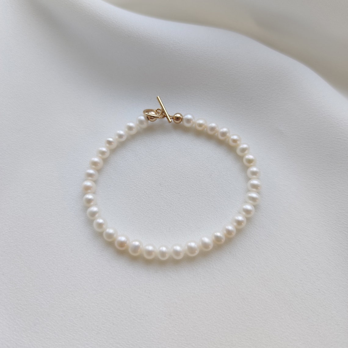 AAA Pearl Bracelet/14k Gold Bracelet/handmade Bracelet/real - Etsy