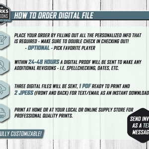 Chicago Bears Themed Birthday Ticket Invite Digital Download Football Printable Party Text ...