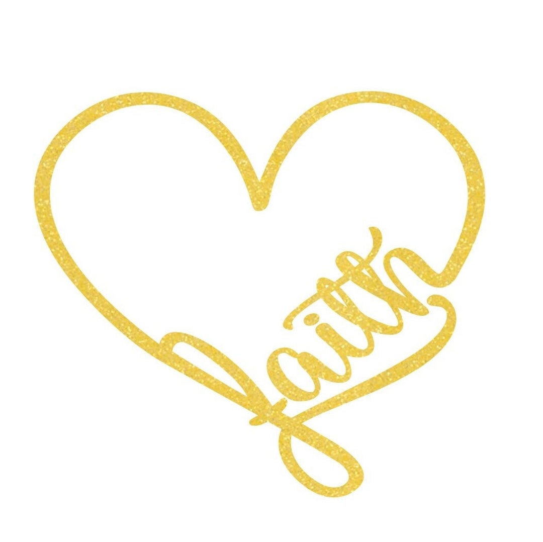 Faith Heart Iron on Decal: Christian Shirt Transfer - Etsy