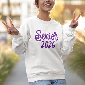 Senior 2026 Iron on Decal: Graduation Shirt Heat Transfer - DIY Apparel ...