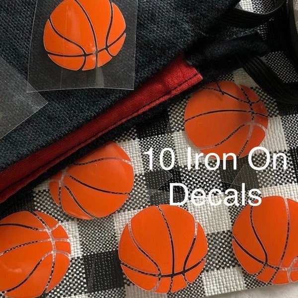 Basketball Iron on Decal - Etsy