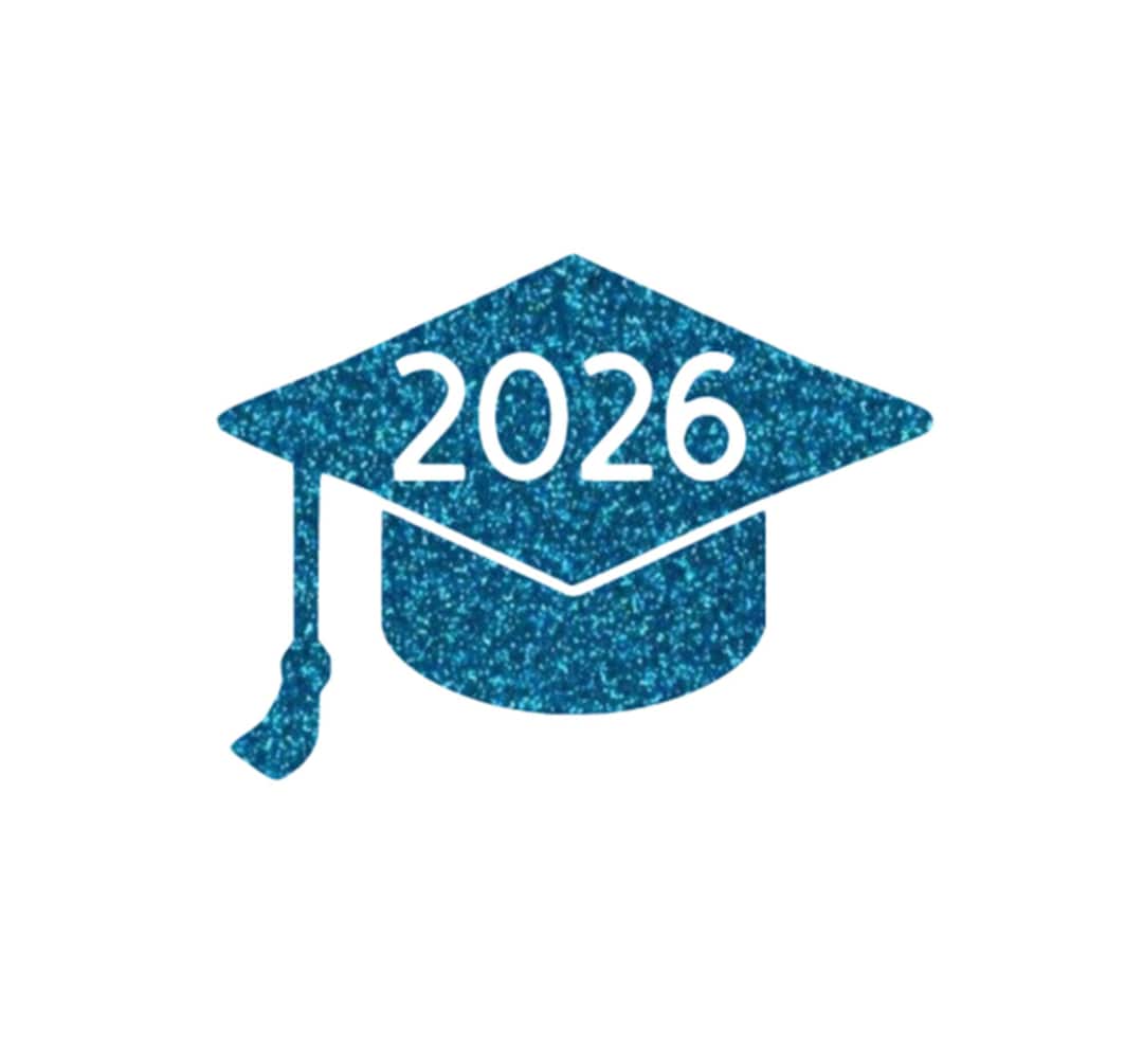 Class of 2026 Iron on Decal: Graduation Cap Transfer, DIY T-shirt Patch ...