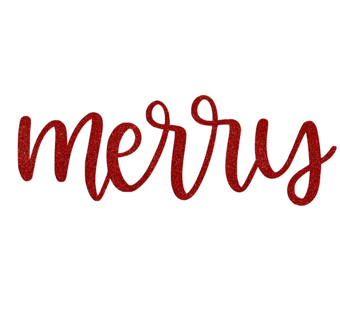 Merry Christmas Iron on Decal: DIY Holiday Heat Transfer - Etsy