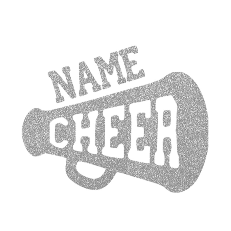 Personalized Cheer Megaphone Iron on Transfer – Custom Name Team Spirit ...