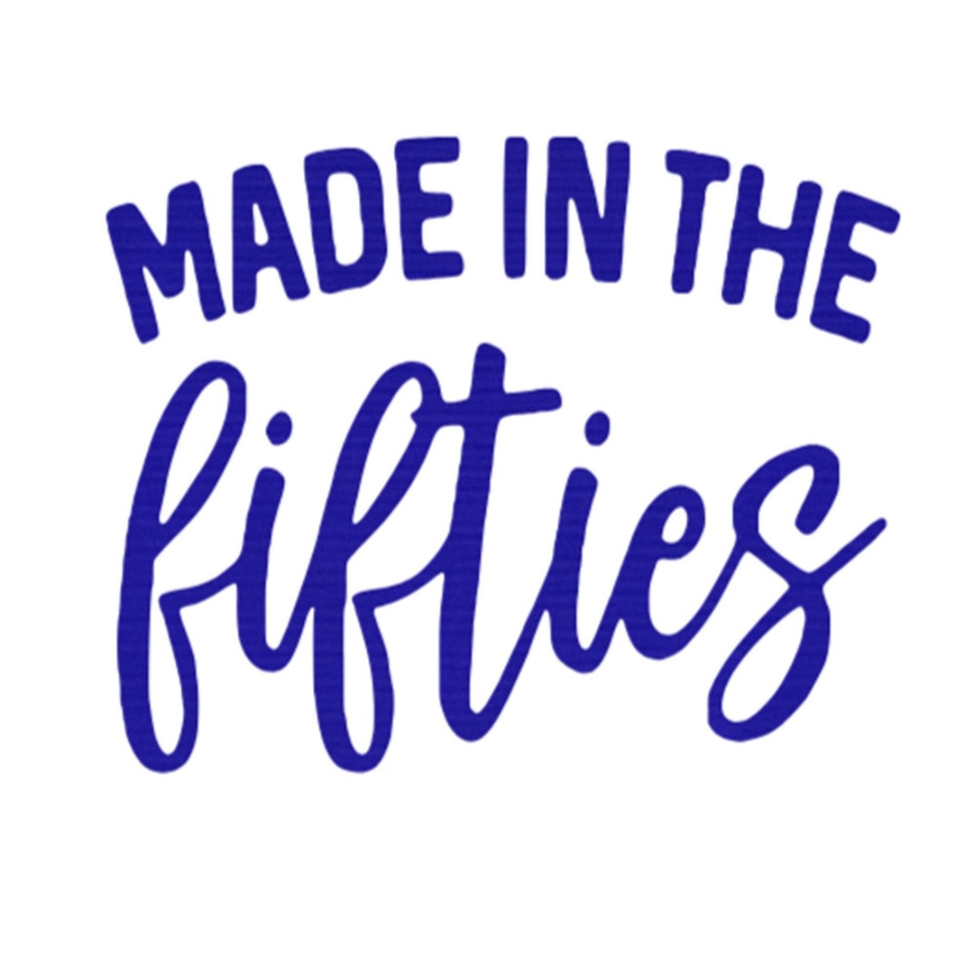 Made in the Fifties Iron-on Decal: 1950s Birthday DIY - Handmade USA - Etsy