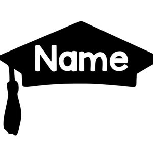 Personalized Graduation Cap Iron on Decal Graduation Name - Etsy