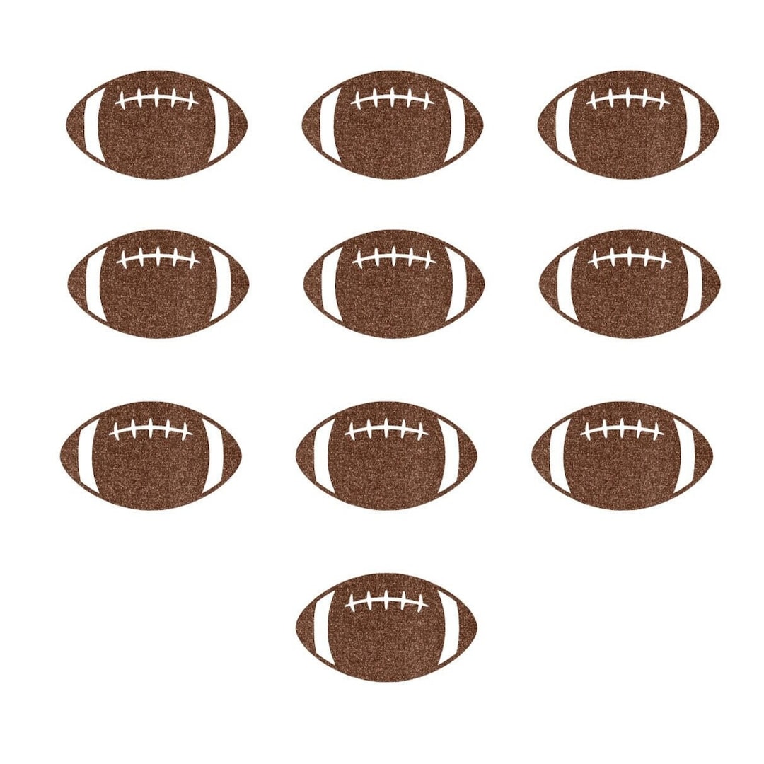 10 Mini Footballs Iron on Decals, 10 Sports Balls, DIY Craft, Football ...