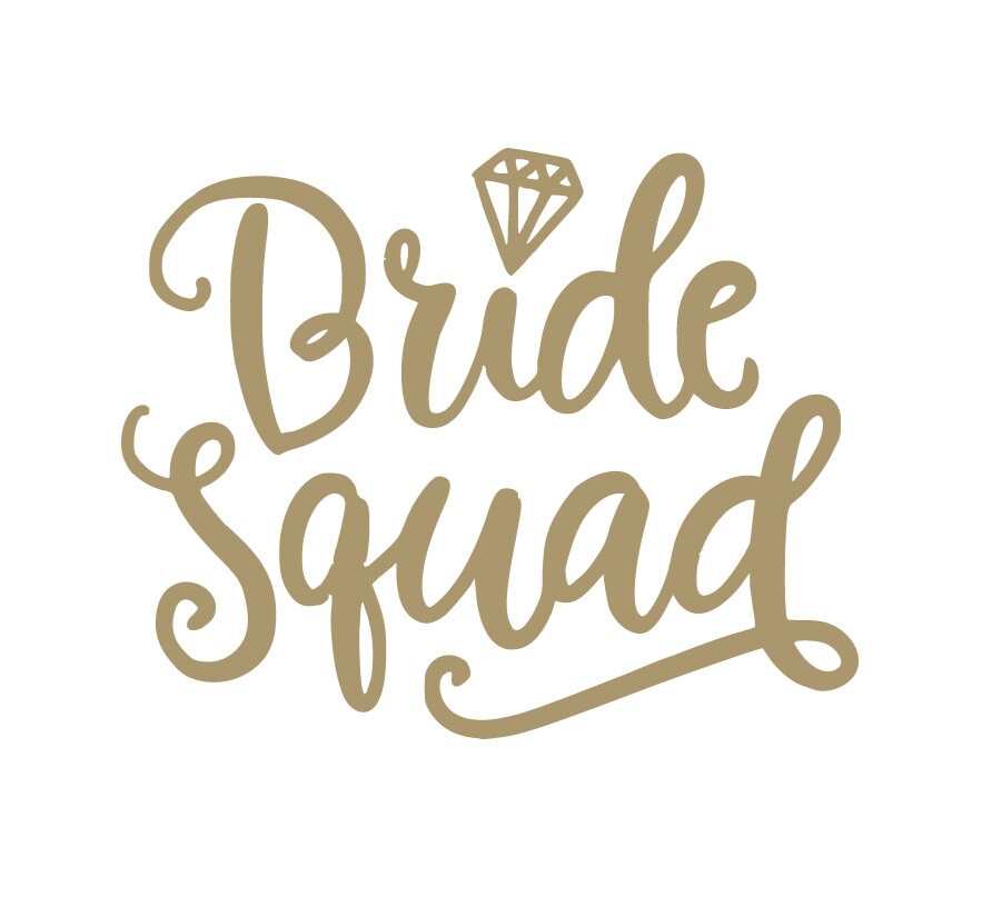 Bride Squad Iron On Decal Bride Iron On Heat Transfer Etsy Uk