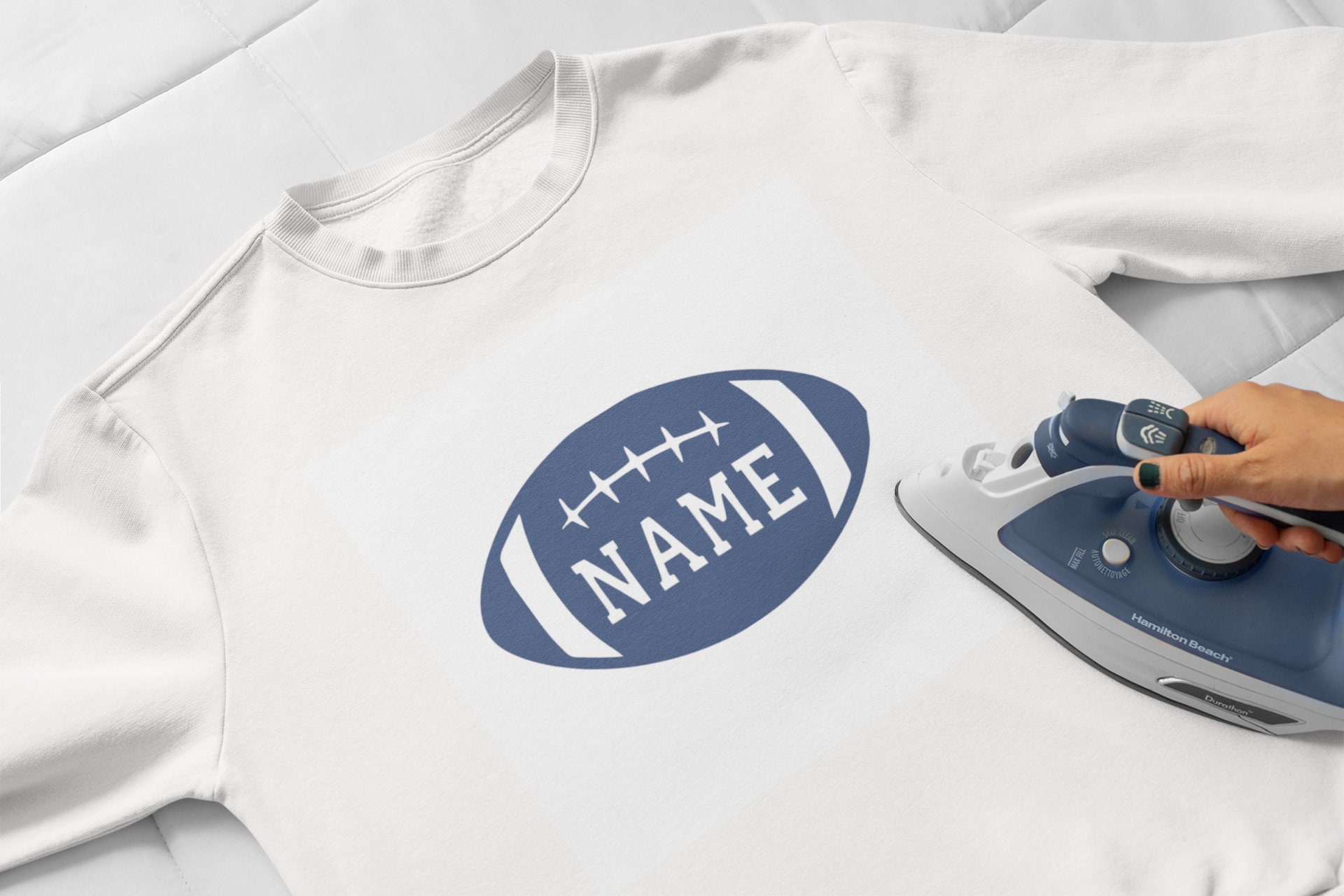 Personalized Football Shirt Iron on Decal Football Name Iron - Etsy