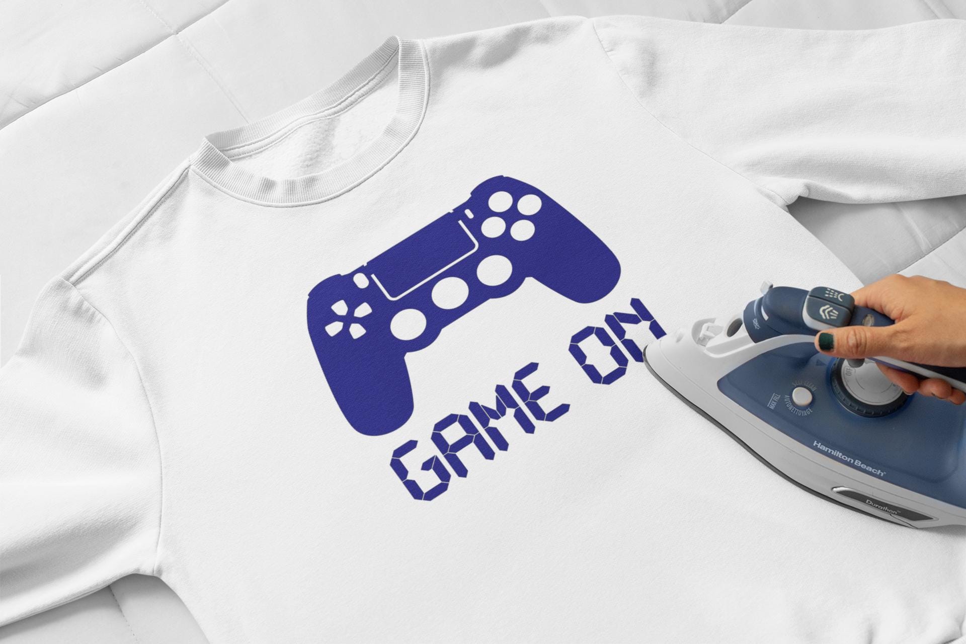Game on Controller Iron on Decal: DIY Gamer Vinyl Transfer - Etsy