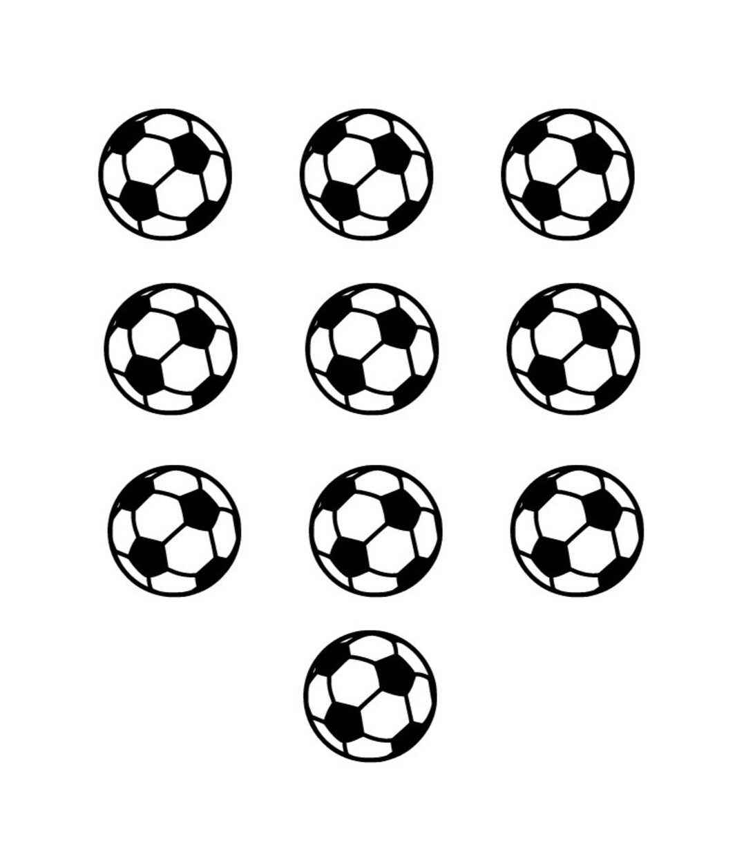 10 Soccer Ball Iron on Decals, Sport Balls, Soccer Iron on Decals, Heat ...