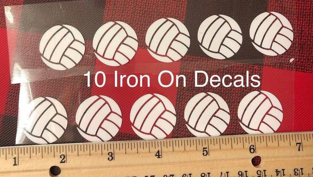 Mini Volleyball Iron on Decals: Sport Heat Transfer - Set of 10 - 1x1 ...