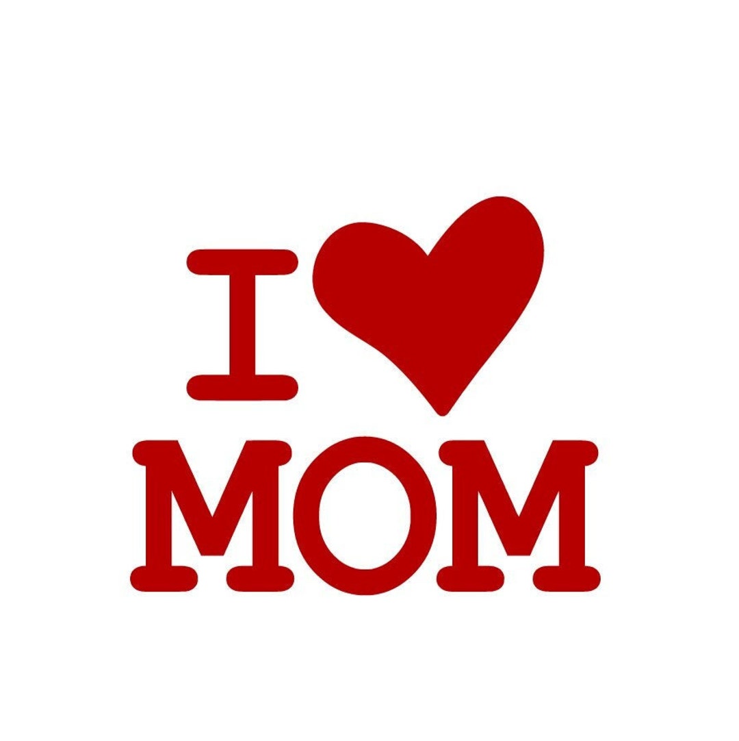 I Heart Mom Iron On Decal: DIY Gift, HTV Graphic Patch - Etsy.de
