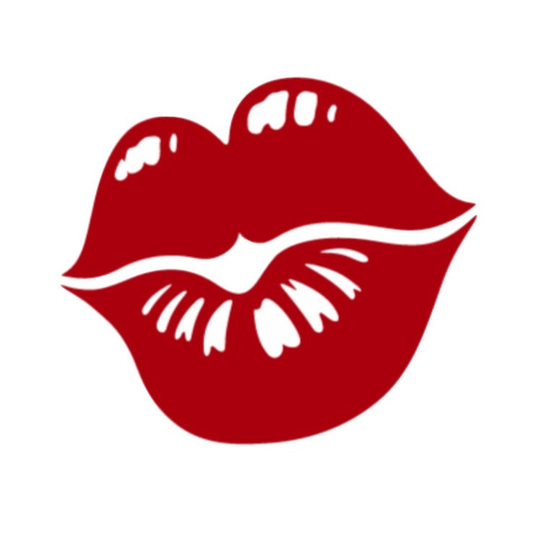 Puckered Lips Iron On Decals Kissing Lip Shirt Transfer Valentines Day Graphic Vinyl Patch