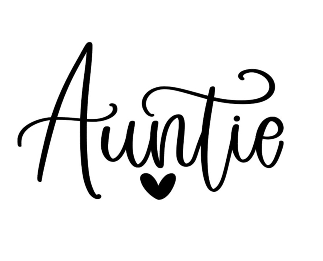 Auntie Iron on Decal: DIY Gift, T-shirt Vinyl Applique - Etsy