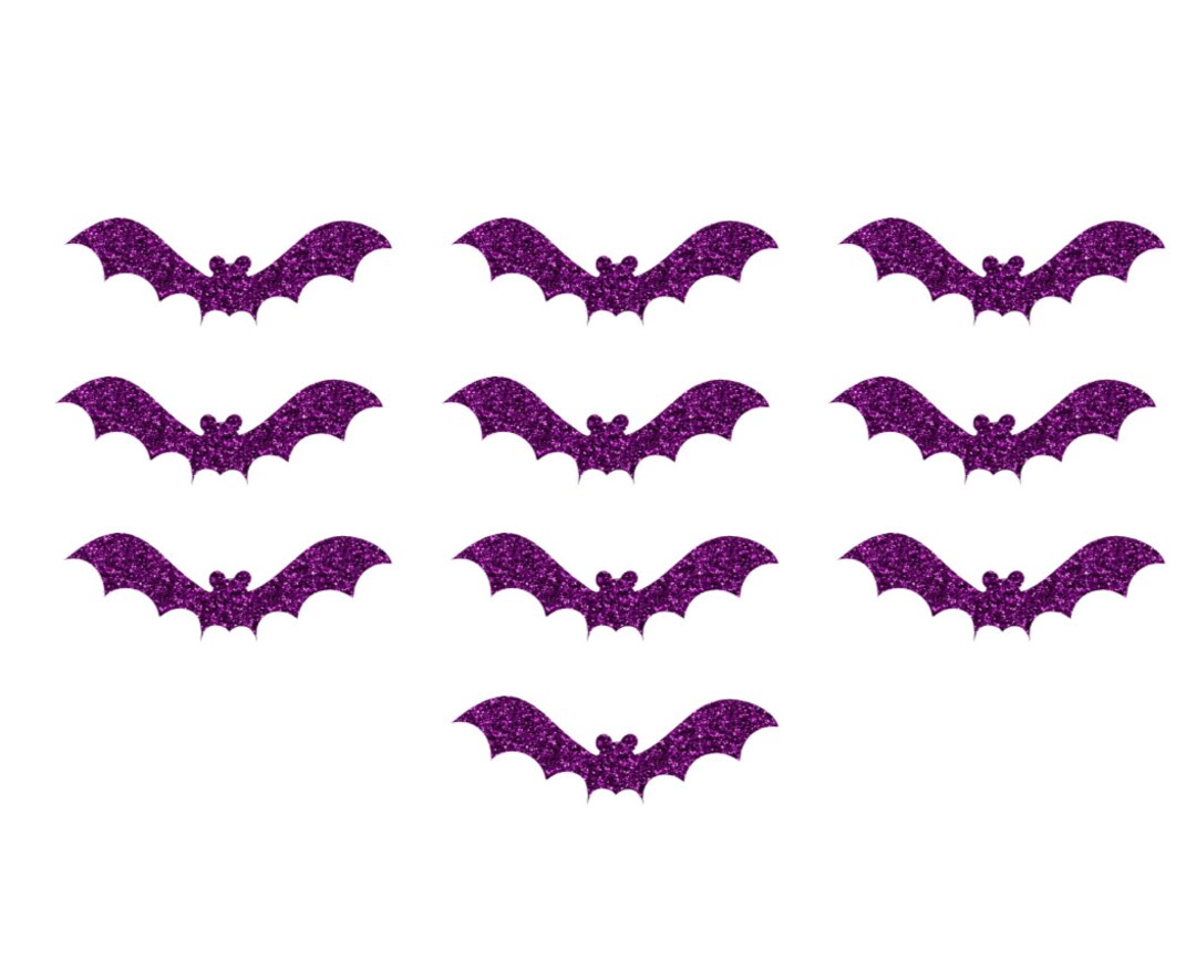 10 Mini Bats Iron on Decals: Halloween Fabric Transfer - Etsy