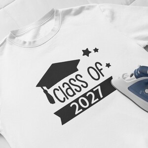 Class of 2027 Decal, Graduation Iron on Decal, Graduation Patch, DIY ...