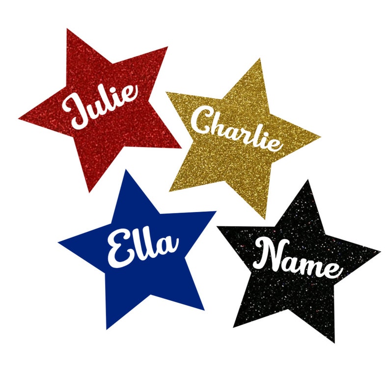 Personalized Star Name Iron on Transfer, Custom Name Decal, Cutout Name ...