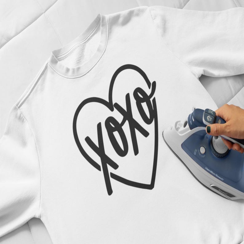 XO Heart Iron on Decal Transfer for Shirts DIY Clothing Bags Gifts ...