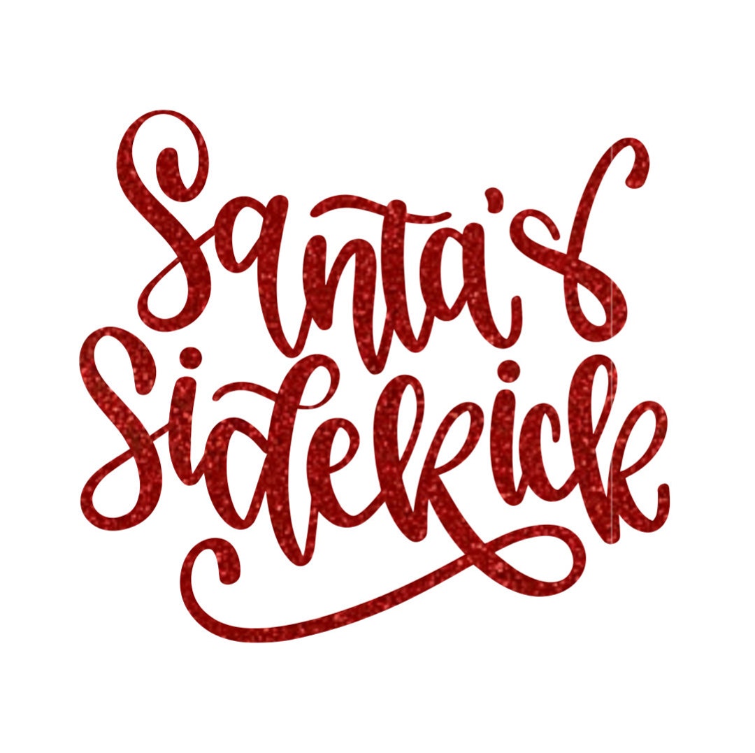 Santa's Sidekick Iron on Decal: Christmas HTV Heat Transfer - Etsy