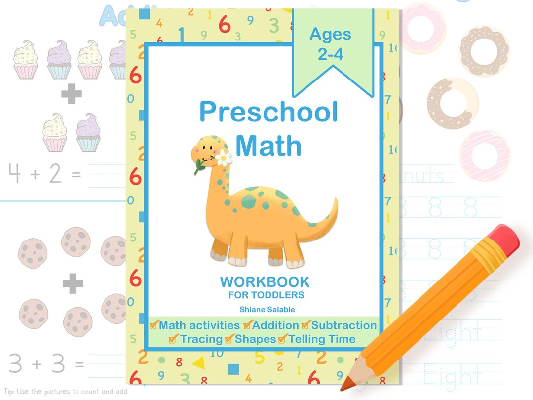 Preschool Math Worksheets, 80 Pages of Activities Download, - Etsy