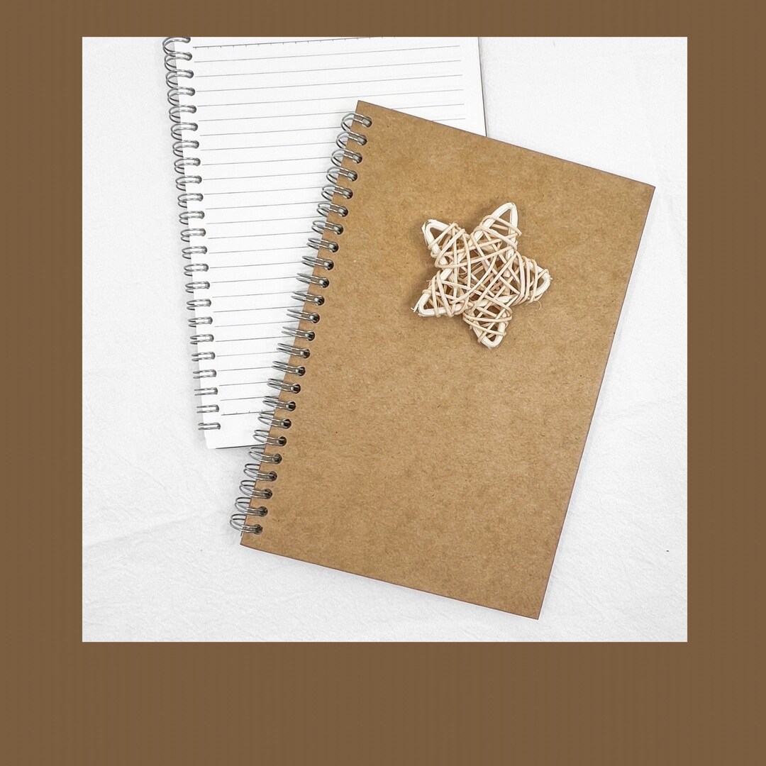 A5 Kraft Spiral Notebook Thick Paper Ruled Hard Cover - Etsy