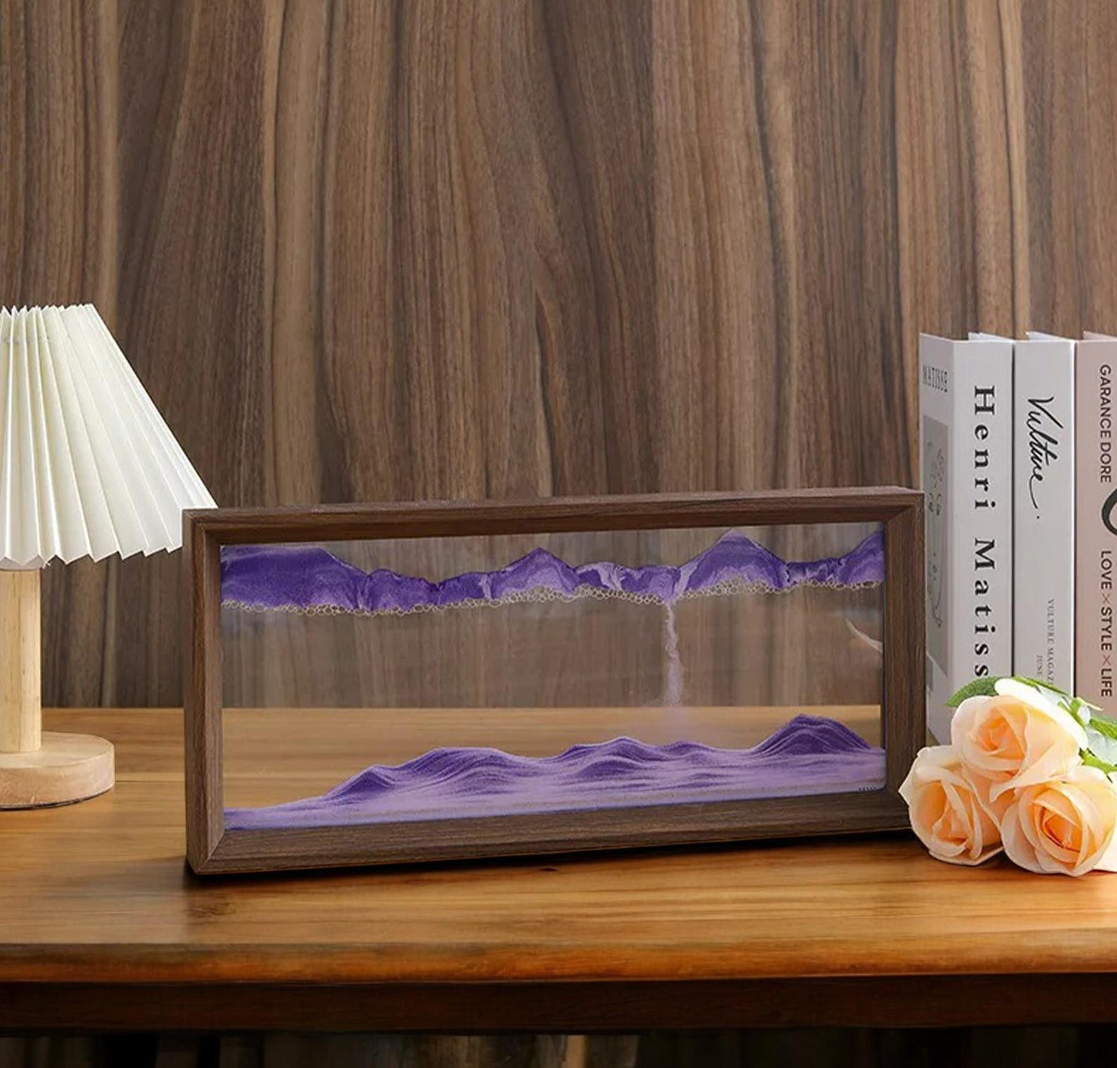 Wooden Frame 3D Sandscape Moving Sand Art Picture Quicksand Hourglass ...