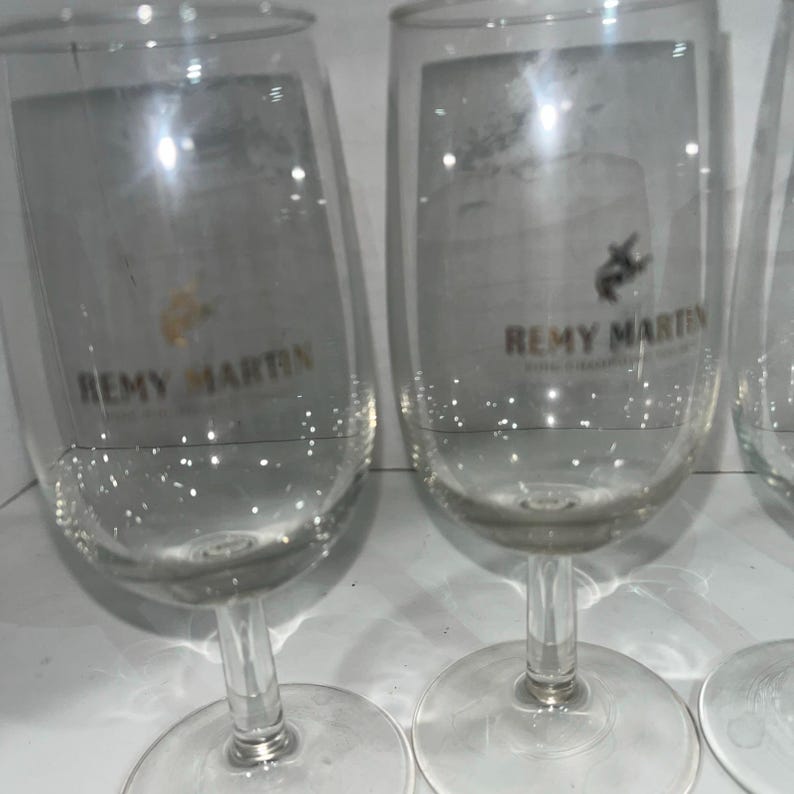 Set of 4 Remy Martin Cognac Brandy Wine Stem Glasses. - Etsy
