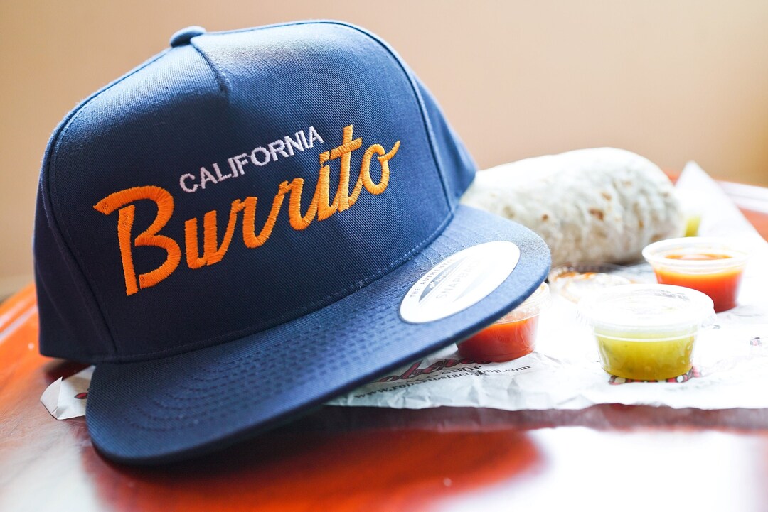 California Burrito, Mexican, San Diego, Foodie Embroidered Snapback Hat ...