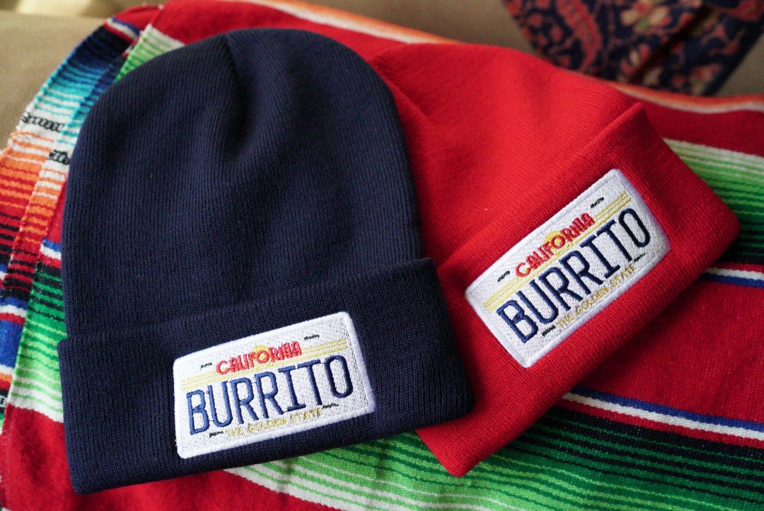 California Burrito License Plate, San Diego Mexican Food, Embroidered ...