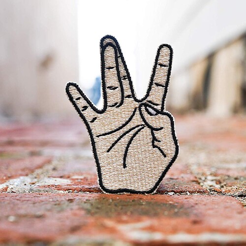West Coastw Hand Sign Embroidered Patch - Etsy
