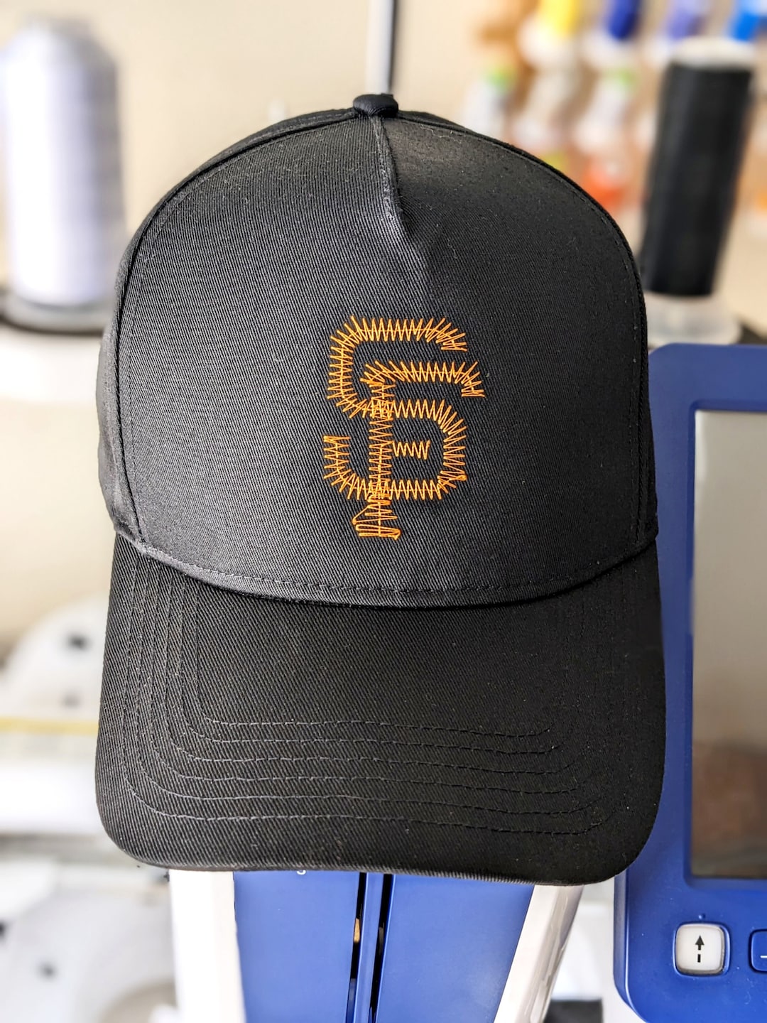 SF San Francisco Baseball Scribble Logo in Orange and Black, Bay Area ...