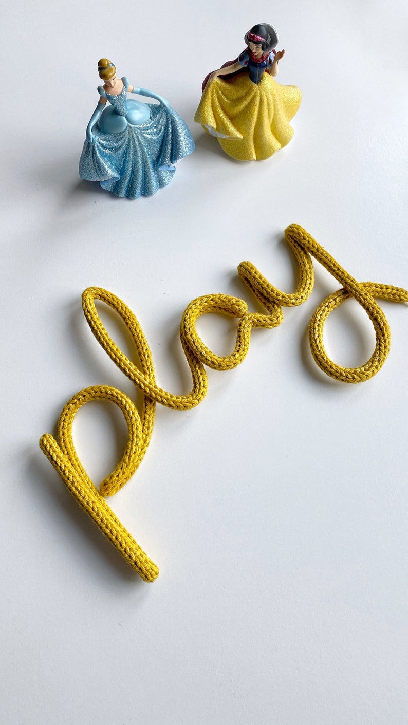Knitted Wire Words Personalised 'play' | Etsy