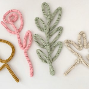 Wildflower Bundle Knitted Wire Scandi Style Wall Hanging Nursery Decor ...