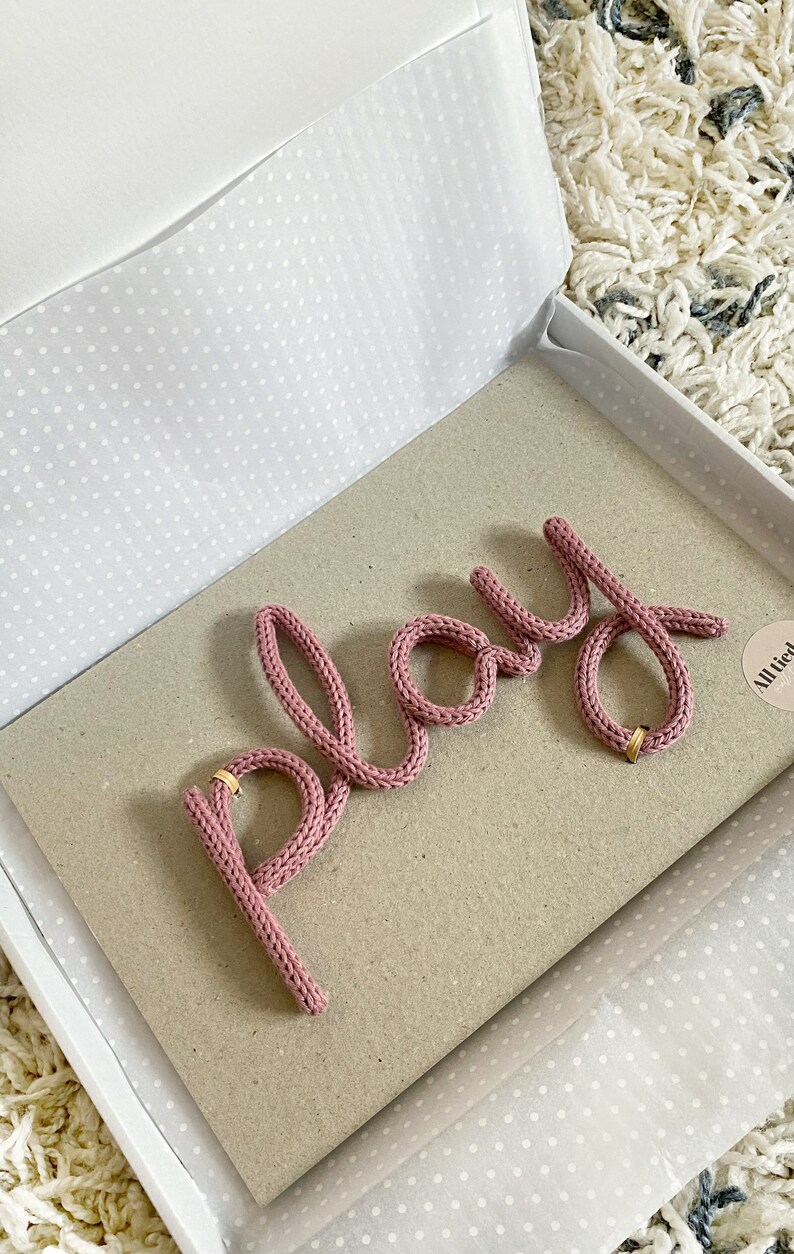 Knitted Wire Words Personalised 'play' - Etsy UK
