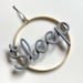 Knitted Wire Word in Bamboo Hoop - Etsy