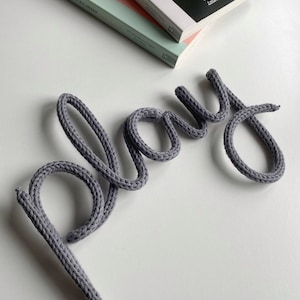 Knitted Wire Words Personalised 'play' - Etsy