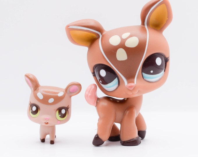 LPS | Sweet Mommy & Baby Deer #2499 #2500 | Authentic Littlest Pet Shop ...