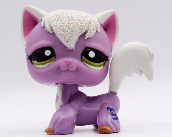 LPS Littlest Pet Shop 2271 Purple Longhair Cat Hasbro Collector Toys ...
