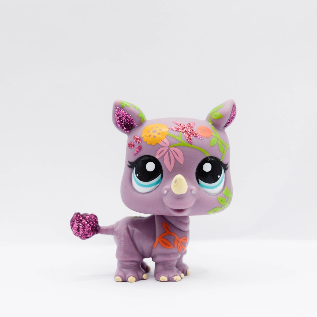 LPS Cute Rhino 2342 Authentic Littlest Pet Shop Hasbro Collector Toys ...