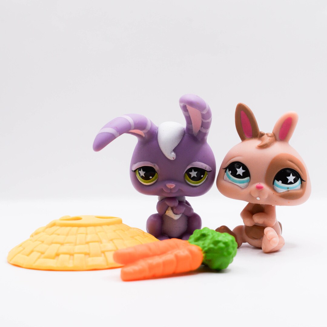 LPS | Pet Pairs | Rabbit #828 and Rabbit #827 | Authentic Littlest Pet ...