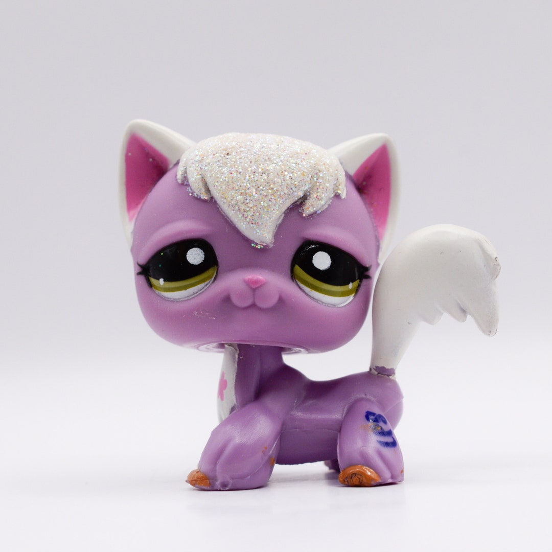 LPS Littlest Pet Shop 2271 Purple Longhair Cat Hasbro Collector Toys ...