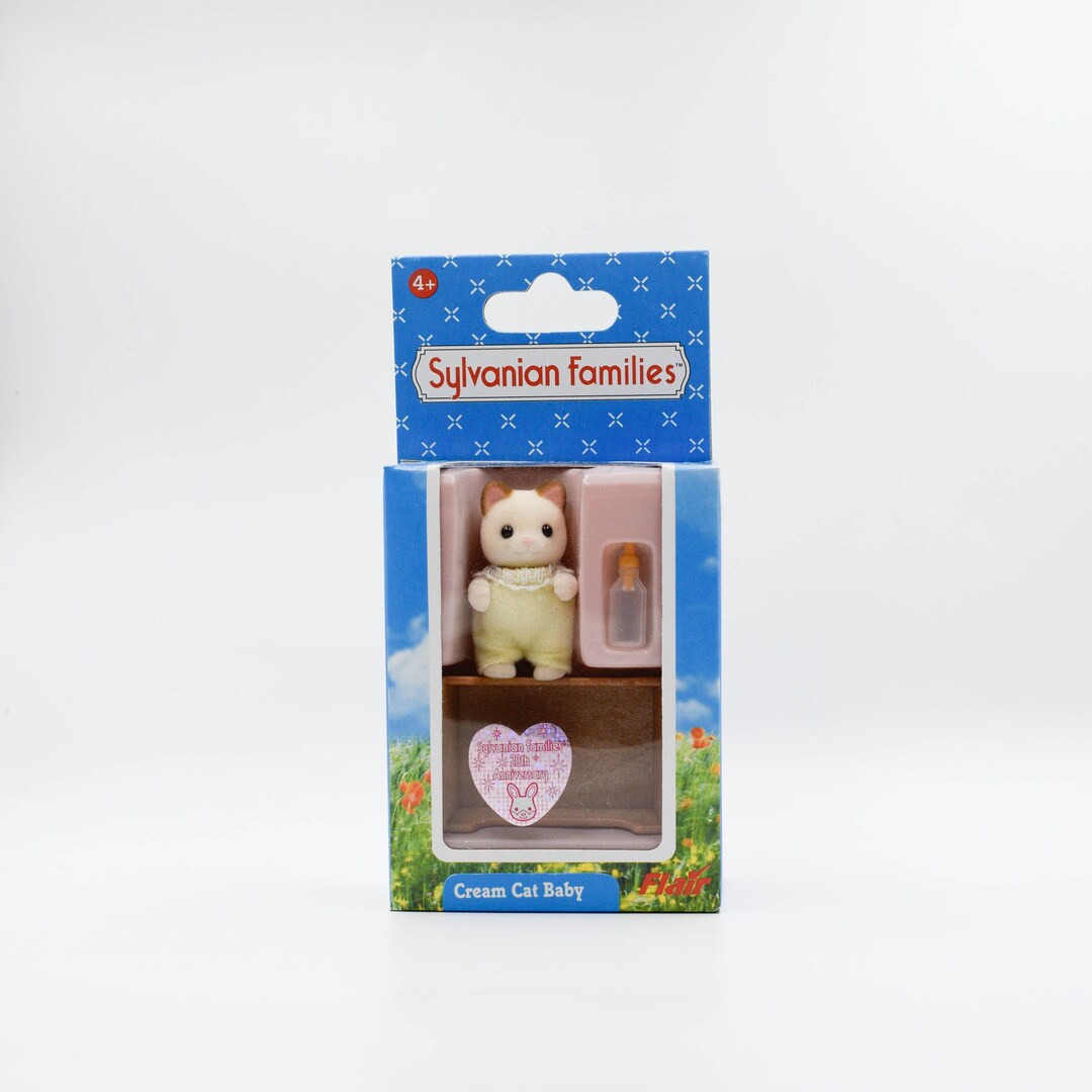 Sylvanian Cream Cat Baby Larkin Keats Vintage Toys Forest Families ...