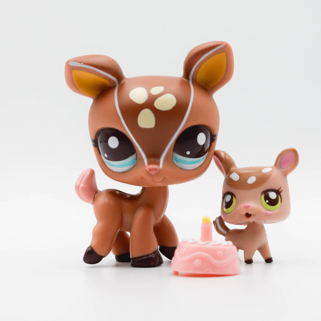 LPS Sweet Mommy & Baby Deer 2499 2500 Authentic Littlest Pet Shop ...