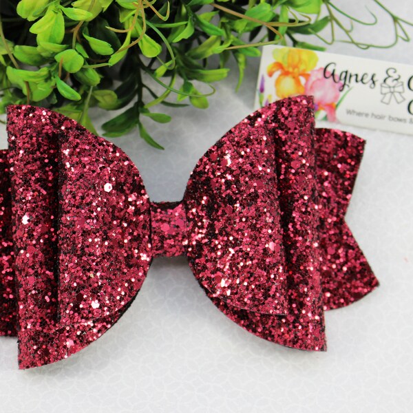 Maroon Hair Bow - Etsy