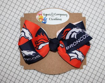 Broncos Hair Bow | Etsy