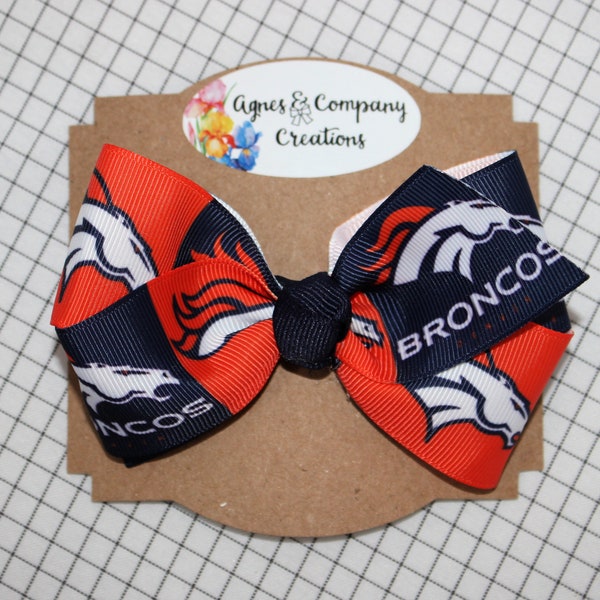 Broncos Hair Bow - Etsy