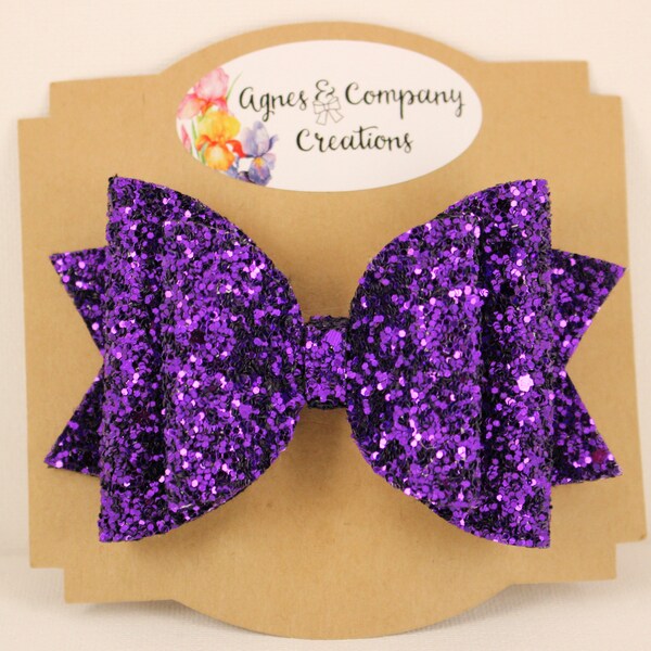 Small Purple Bow - Etsy